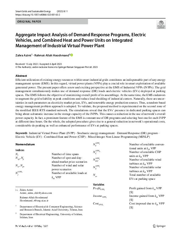 (PDF) Aggregate Impact Analysis of Demand Response Programs, Electric Vehicles, and Combined ...