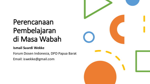 (PDF) Perencanaan Pembelajaran di Masa Wabah | Ismail S Wekke ...