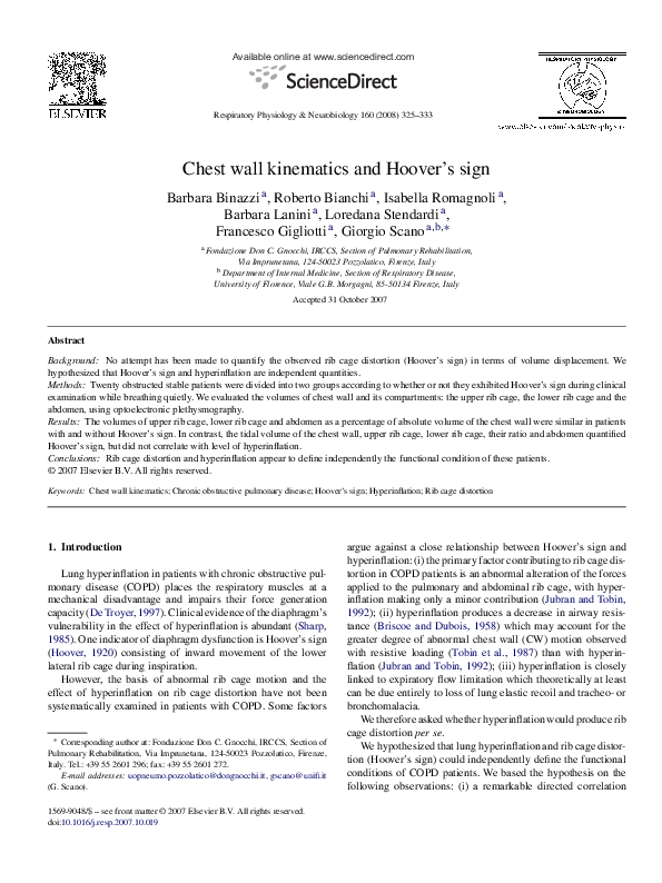 (PDF) Chest wall kinematics and Hoover's sign