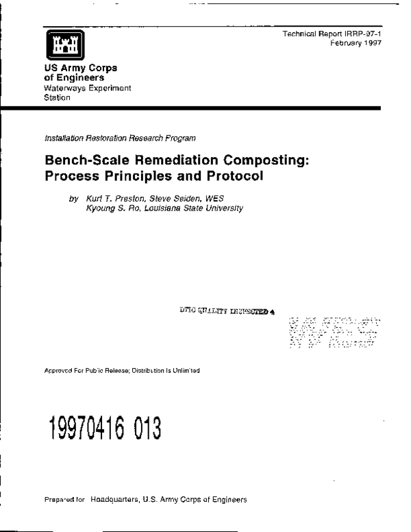 (PDF) Bench-Scale Remediation Composting: Process Principles and Protocol