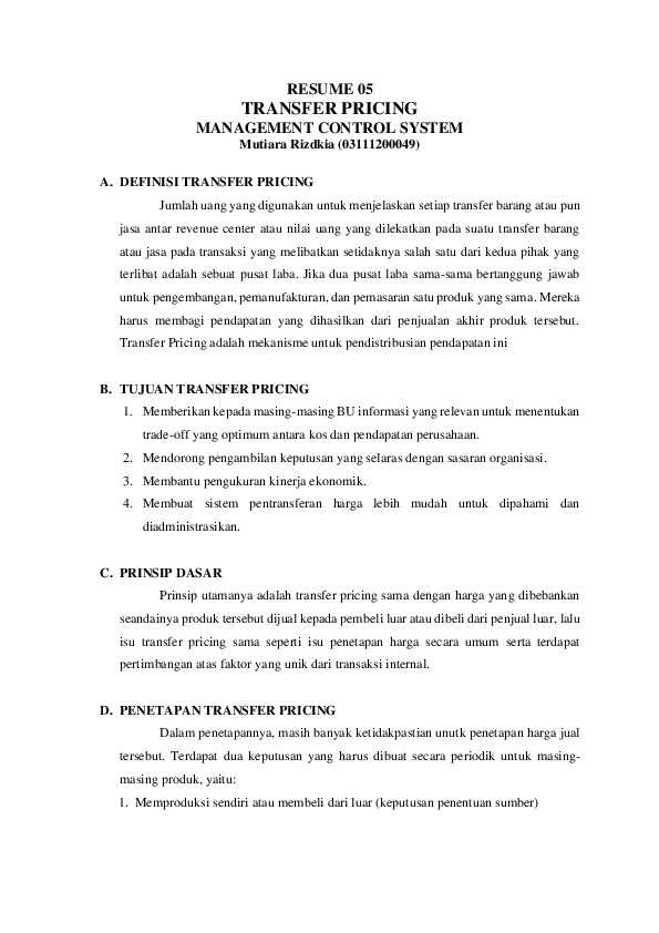 (PDF) Management Control System: Measuring and Controlling Assets Employed