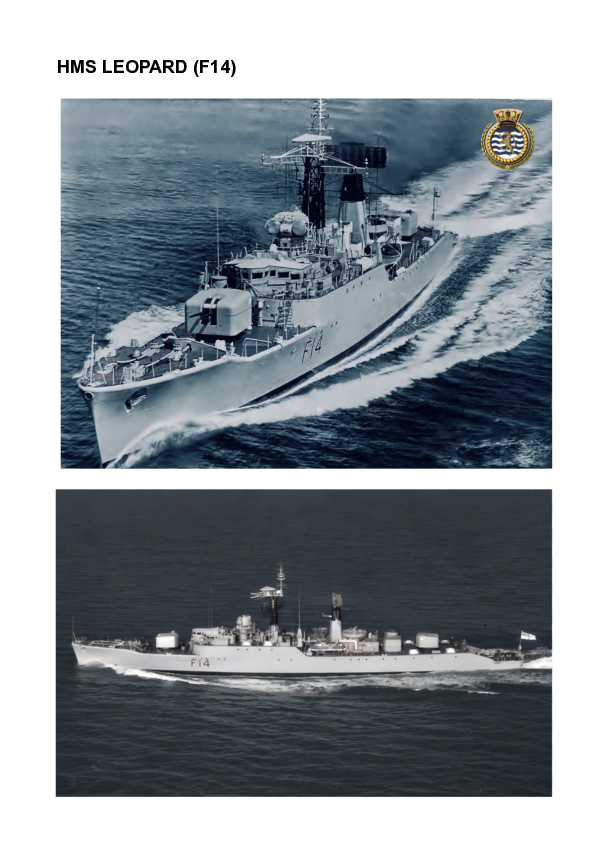 (PDF) HMS Leopard F14 (1955) and a brief history of Royal Navy ships of ...