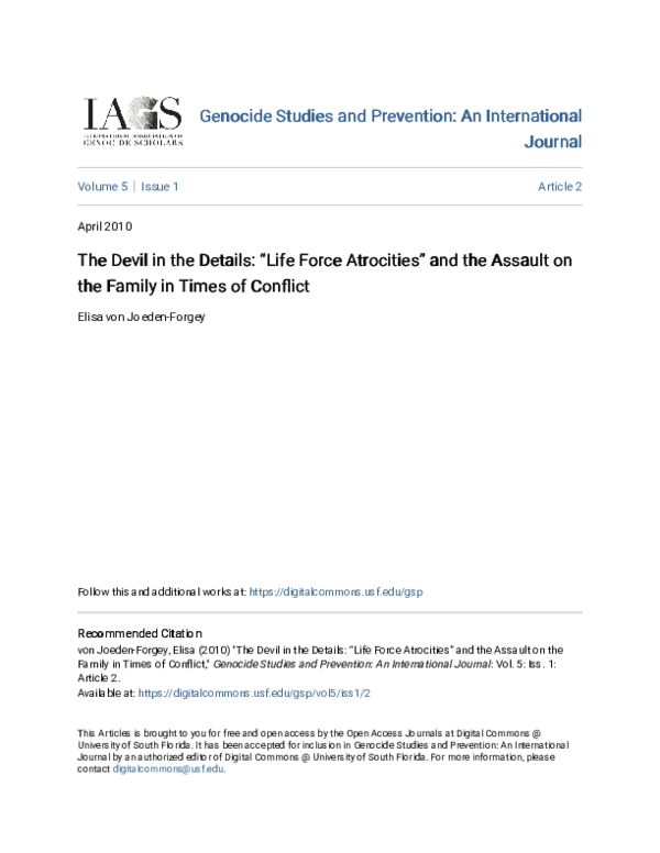 (PDF) The Devil in the Details: “Life Force Atrocities” and the Assault ...