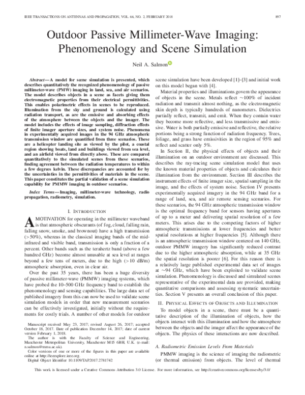 (PDF) Outdoor Passive Millimeter-Wave Imaging: Phenomenology and Scene ...