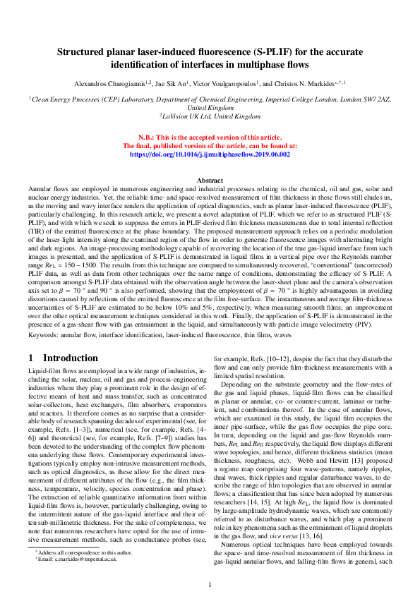 (PDF) Structured planar laser-induced fluorescence (S-PLIF) for the accurate identification of ...