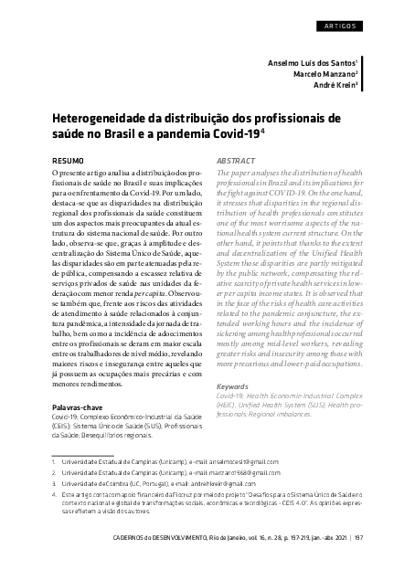 (PDF) Heterogeneidade da distribuição dos profissionais de saúde no ...