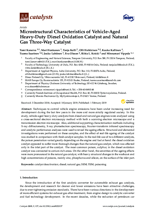 (PDF) Microstructural Characteristics of Vehicle-Aged Heavy-Duty Diesel ...