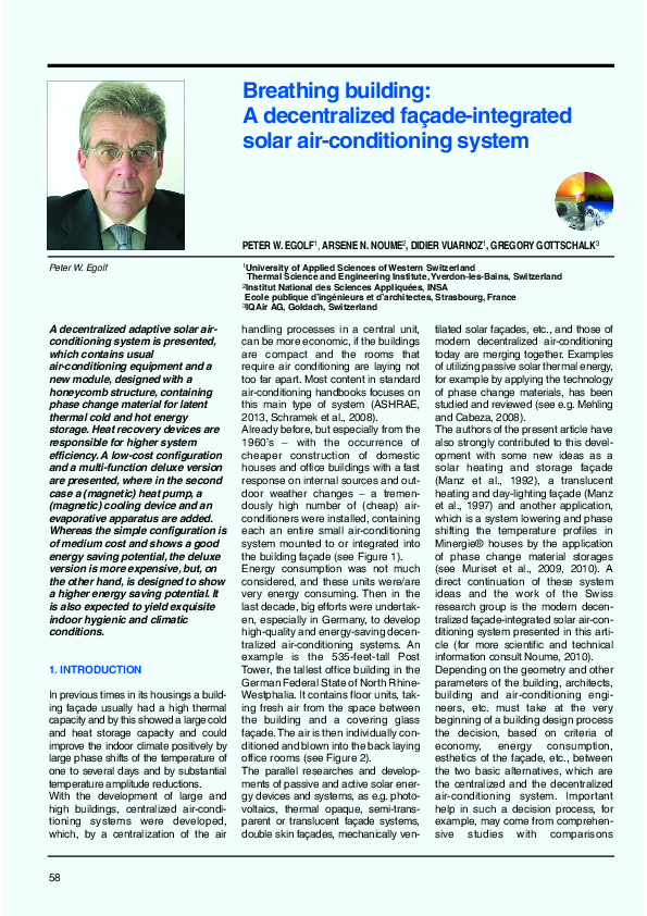 (PDF) Breathing building: A decentralized facade-integrated solar air ...