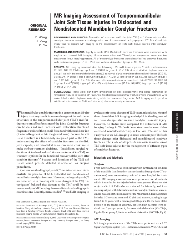 (PDF) MR Imaging Assessment of Temporomandibular Joint Soft Tissue ...