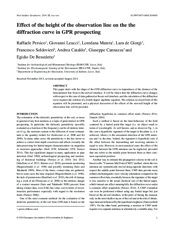 (PDF) Effect of the height of the observation line on the the ...