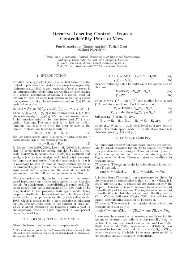 (PDF) Iterative Learning Control
