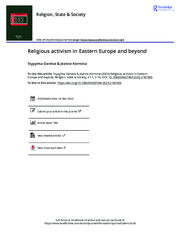 (PDF) Religious Activism in Eastern Europe and Beyond