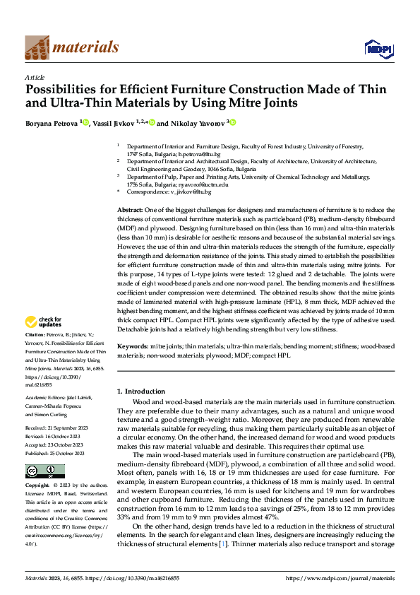 (PDF) Possibilities for Efficient Furniture Construction Made of Thin ...