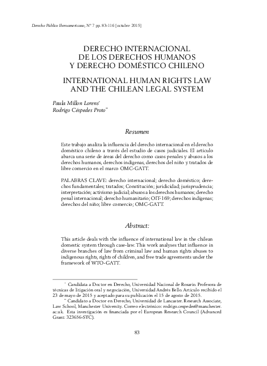 (PDF) Derecho Internacional De Los Derechos Humanos y Derecho Doméstico ...