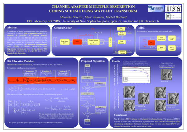 (PDF) Channel adapted multiple description coding scheme using wavelet transform