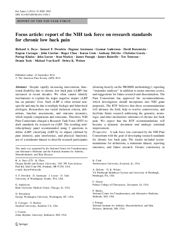 (PDF) Focus Article Report of the NIH Task Force on Research Standards ...