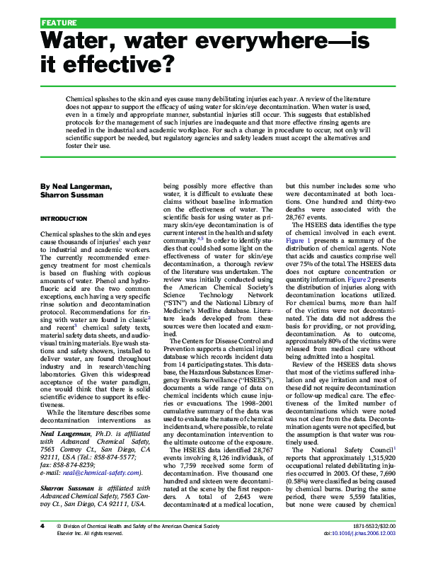 (PDF) Water, water everywhere—is it effective?