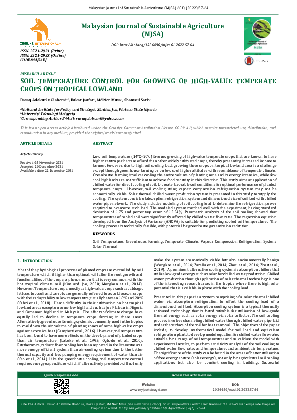 (PDF) Soil Temperature Control for Growing of High-Value Temperate ...