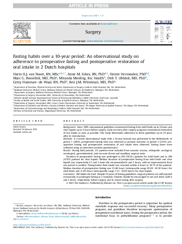 (PDF) Fasting habits over a 10-year period: An observational study on ...