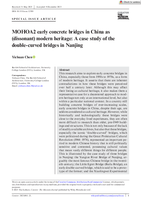 (PDF) Early concrete bridges in China as (dissonant) modern heritage: A ...