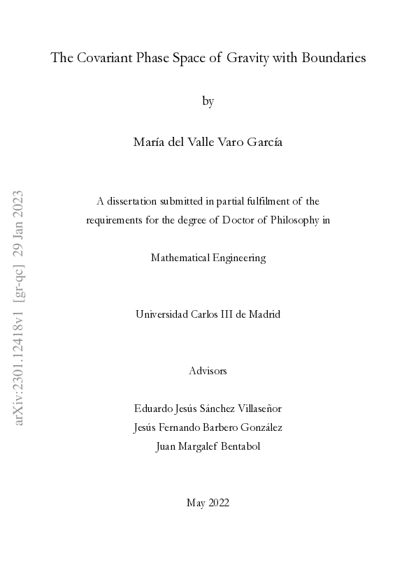 (PDF) The Covariant Phase Space of Gravity with Boundaries