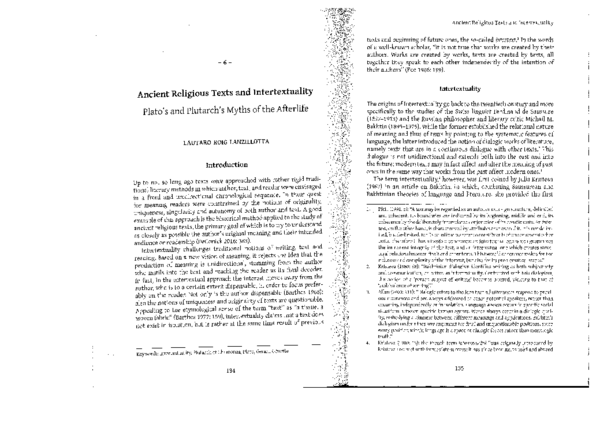 (PDF) Ancient Religious Texts and Intertextuality Plato's and Plutarch ...