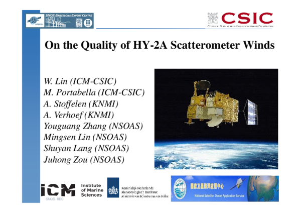 (PDF) On the Quality of HY-2A Scatterometer Wind