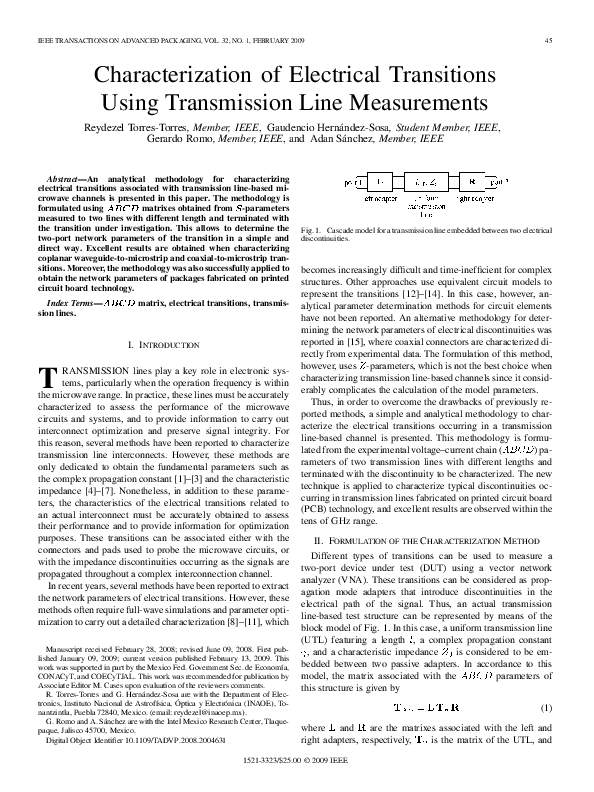 (PDF) Characterization of Electrical Transitions Using Transmission ...