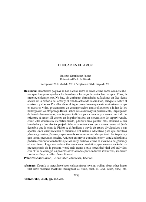 Pdf Educar En El Amor