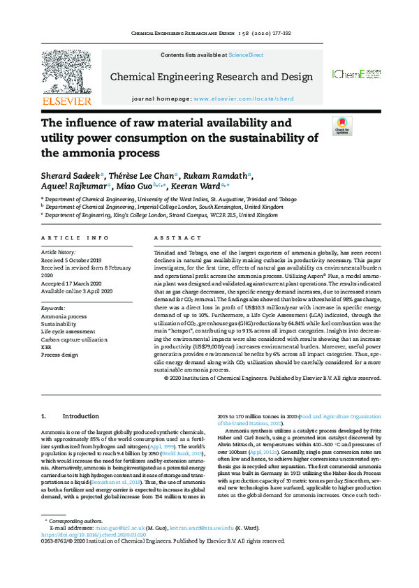 (PDF) The influence of raw material availability and utility power ...