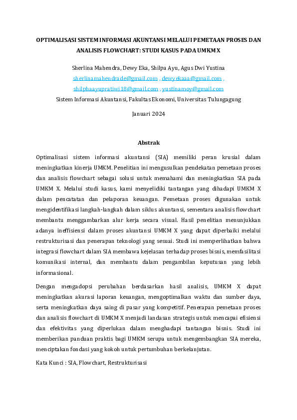 (DOC) OPTIMALISASI SISTEM INFORMASI AKUNTANSI MELALUI PEMETAAN PROSES ...