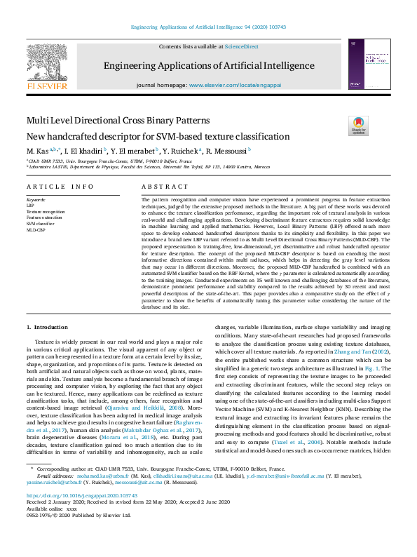 (PDF) Multi Level Directional Cross Binary Patterns