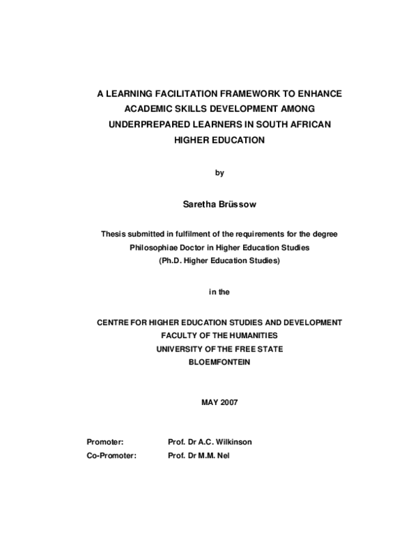 (PDF) A learning facilitation framework to enhance academic skills development among ...