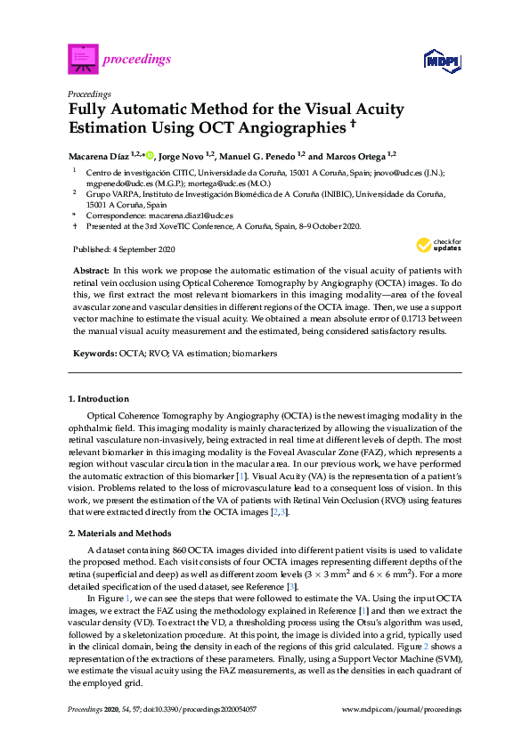 (PDF) Fully Automatic Method for the Visual Acuity Estimation Using OCT Angiographies
