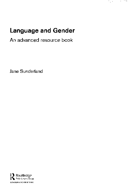 (PDF) Language and Gender