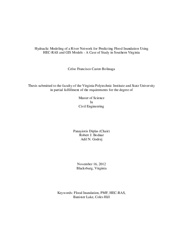 (PDF) Hydraulic Modeling of a River Network for Predicting Flood Inundation using HEC-RAS and ...
