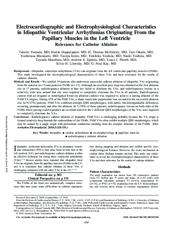 (PDF) Electrocardiographic and Electrophysiological Characteristics in ...