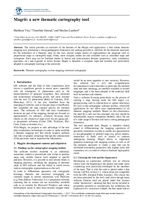 (PDF) Magrit: a new thematic cartography tool