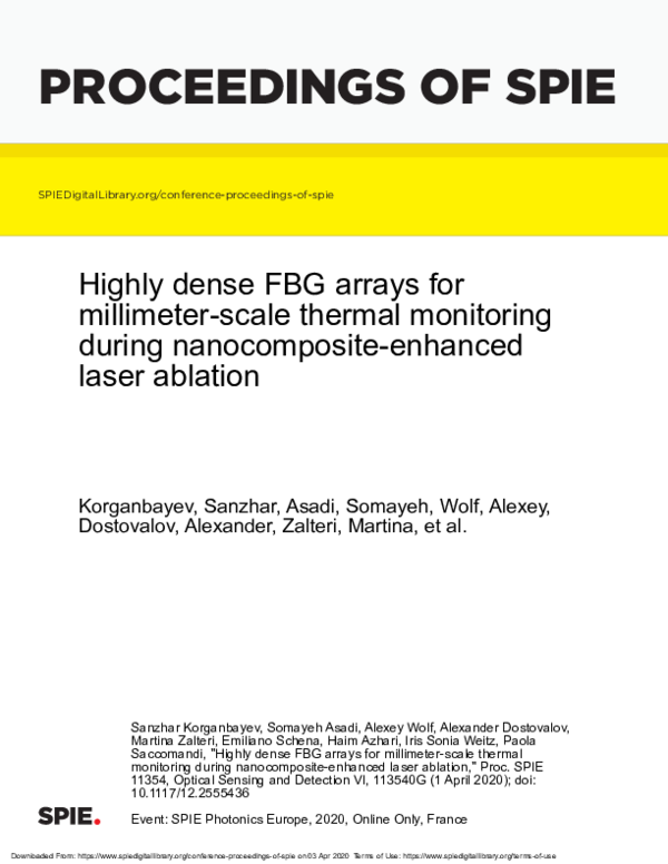 (PDF) Highly dense FBG arrays for millimeter-scale thermal monitoring ...