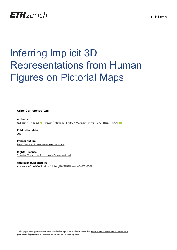 (PDF) Inferring Implicit 3D Representations from Human Figures on Pictorial Maps | René Sieber ...