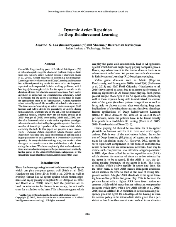 (PDF) Dynamic Action Repetition for Deep Reinforcement Learning