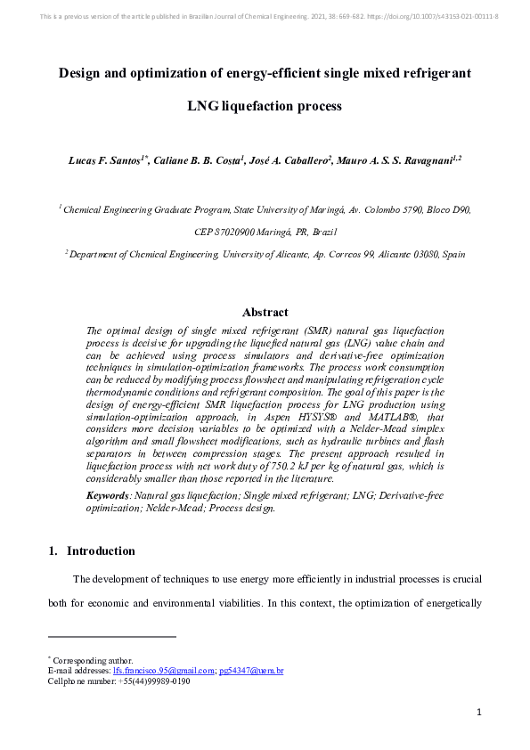(PDF) Design and optimization of energy-efficient single mixed ...