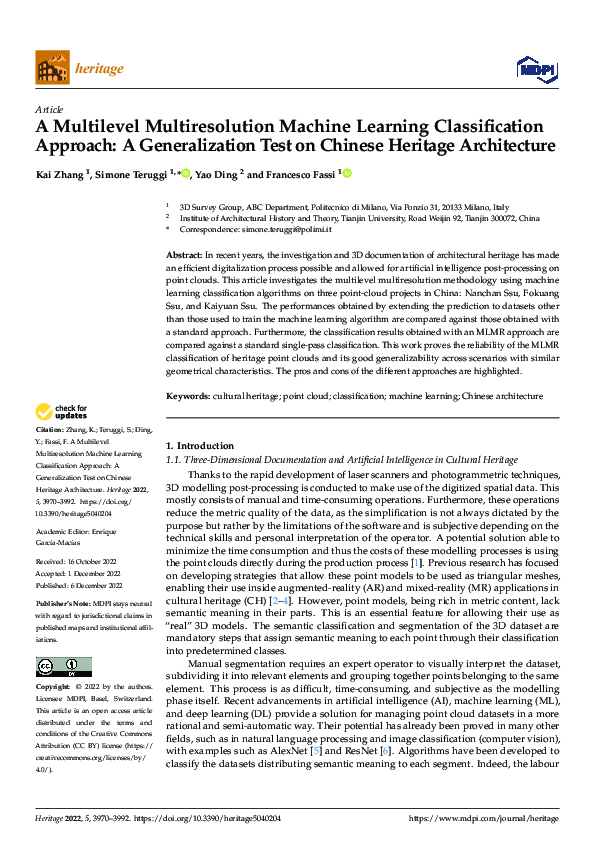 (PDF) A Multilevel Multiresolution Machine Learning Classification Approach: A Generalization ...