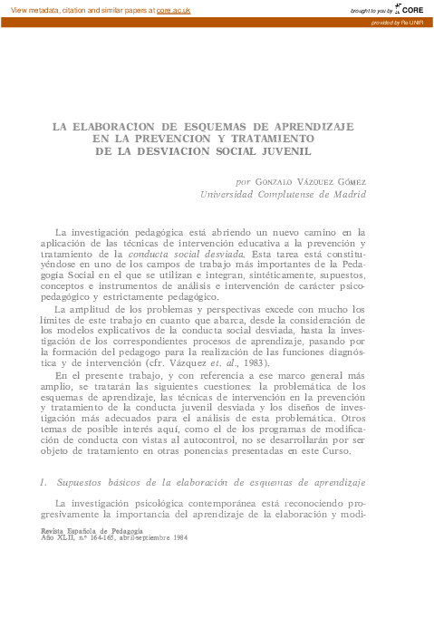 (PDF) La elaboración de esquemas de aprendizaje en la prevención y tratamiento de la desviación ...