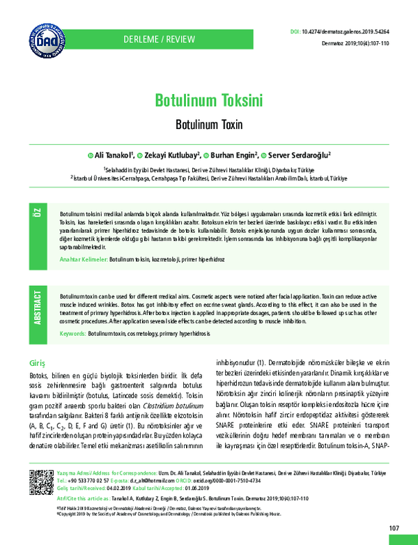 (PDF) Botulinum Toxin