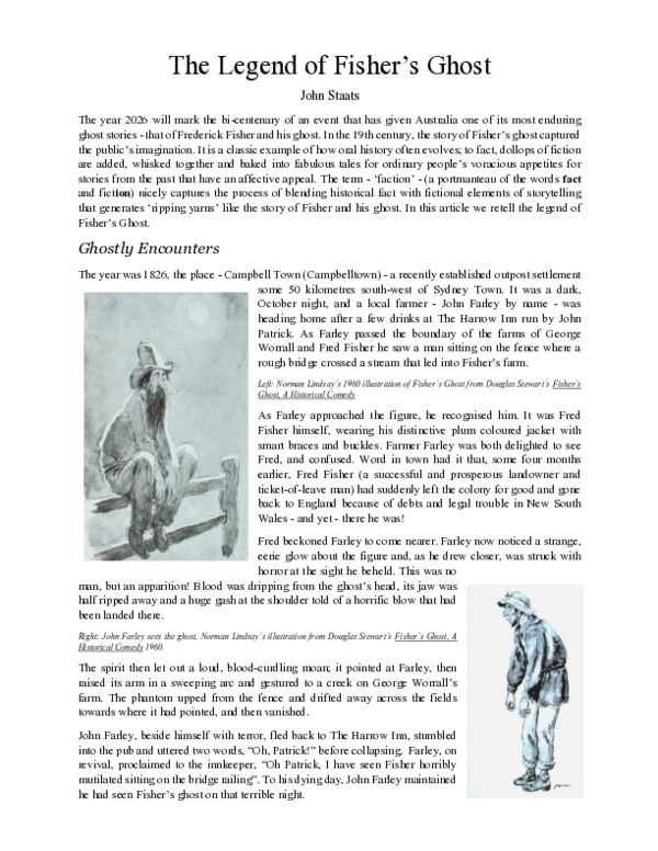 (PDF) The Legend of Fisher's Ghost