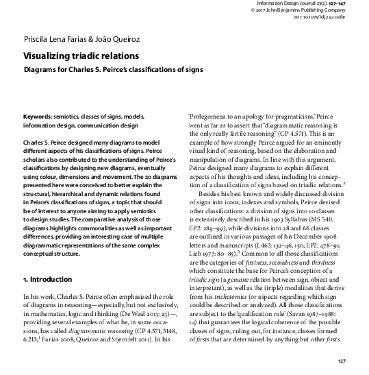 (PDF) Visualizing triadic relations: Diagrams for Charles S. Peirce’s ...
