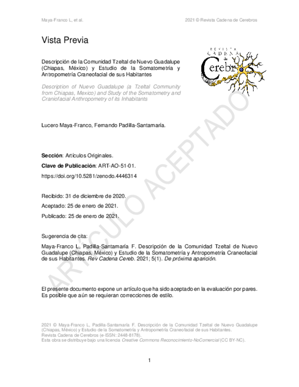 (PDF) Descripción de la Comunidad Tzeltal de Nuevo Guadalupe (Chiapas ...