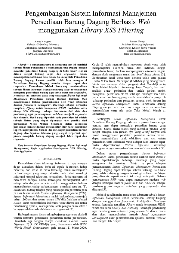 (PDF) Pengembangan Sistem Informasi Manajemen Persediaan Barang Dagang Berbasis Web menggunakan ...