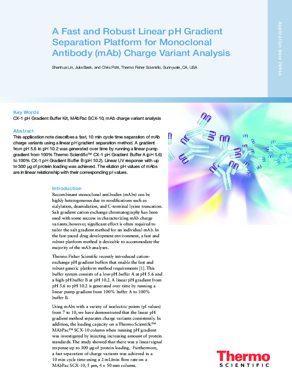 (PDF) A Fast and Robust Linear pH Gradient Separation Platform for ...